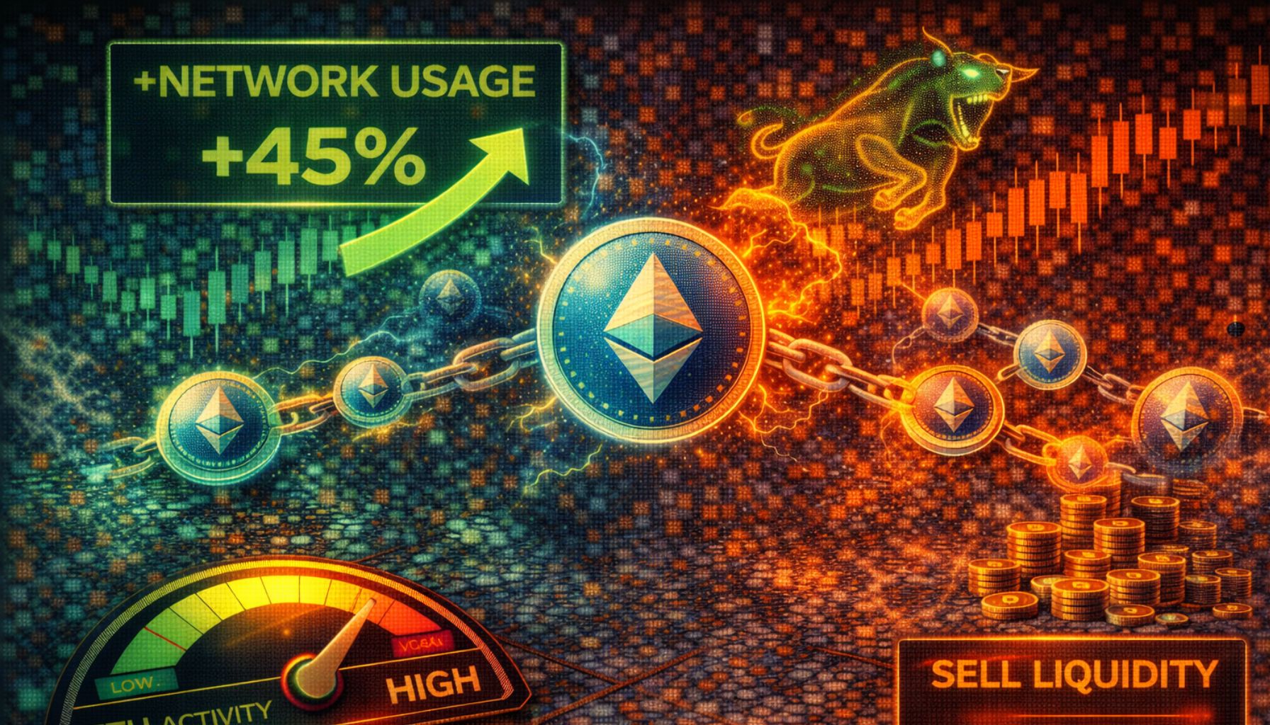Ethereum network usage surges nearly 45% as bulls aim for higher level ...
